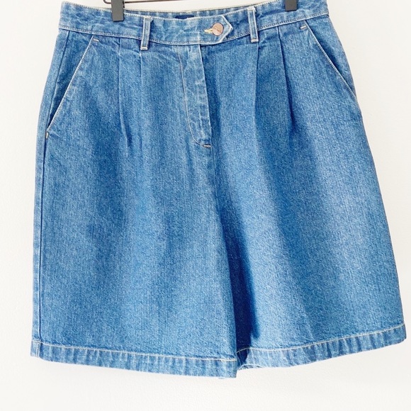 Vintage | Shorts | Vintage 99s High Waited Long Denim Blue Shorts Jeans ...